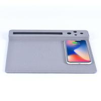 China Portable Wireless Phone Charger Leather Multifunctional Mouse Pad Gaming Creative for sale