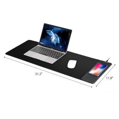 China Large RGB Wireless Charging Gaming Mouse Pad 10W 12 Preset Mode LED Strips for sale