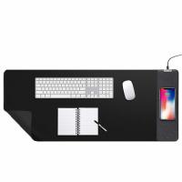 China Large RGB Wireless Charging Gaming Mouse Pad 10W 12 Preset Mode LED Strips for sale