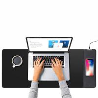 China Large RGB Wireless Charging Gaming Mouse Pad 10W 12 Preset Mode LED Strips for sale
