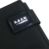 China 8000mAh Wireless Charging A5 Leather Power Bank Notebook With USB for sale