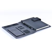 China 8000mAh Wireless Charging A5 Leather Power Bank Notebook With USB for sale