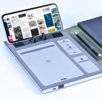 China Custom A5 Pu Leather Wireless Charging Notebook Business Multifunction for sale