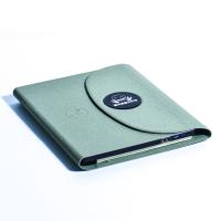 China Business Luxury Pu Leather Wireless Charging Notebook Custom Logo for sale
