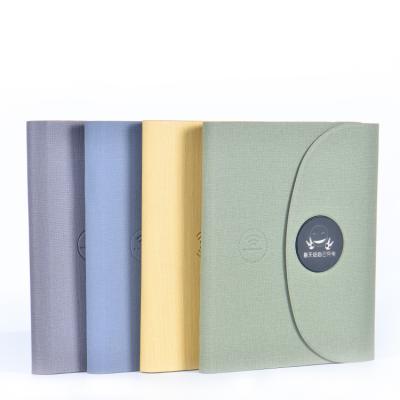 China Business Luxury Pu Leather Wireless Charging Notebook Custom Logo for sale