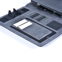China Soft Pu Leather Business Notebook , Customized Power Bank Notebook for sale