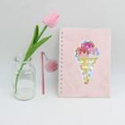China Custom Colorful Led Small Giveaway Gifts Ice Cream Pattern Notebook for sale