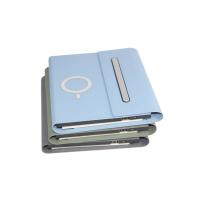 China Custom Logo Wireless Power Bank Notebook Leather Hardcover Journal for sale