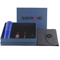 China Custom A5 PU Leather Power Bank Notebook Thermos Mug Pen Keychain Set for sale