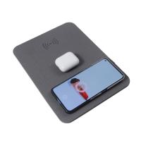 China FCC Office PU Leather Mouse Pad Mobile Phone Wireless Charging for sale