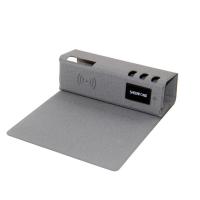 China Multifunctional Foldable PU Leather Wireless Charging Mouse Pad Rectangle for sale