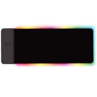 China Customized Design Soft LED Gaming Keyboard Mat Wireless Charging Rubber Gaming Mousepad for sale