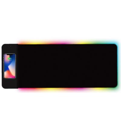 China Customized LED RGB Rubber Wireless Charging Game Mouse Pad Large for sale
