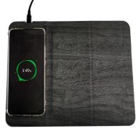 China Pu Leather Mobile Phone Wireless Charging Mouse Pad Super Thin Folding for sale