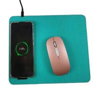 China Pu Leather Mobile Phone Wireless Charging Mouse Pad Super Thin Folding for sale