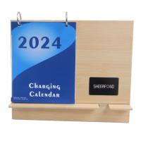 China 2024 Wood Wireless Charging Calendar New Style Creativity Custom Logo for sale