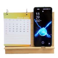 China 2024 Wood Wireless Charging Calendar New Style Creativity Custom Logo for sale