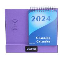 China Custom 2024 Multifunctional Wireless Charged Desk Calendar Modern Fashion for sale