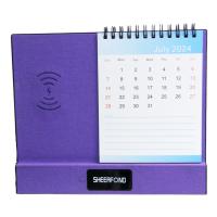 China Custom 2024 Multifunctional Wireless Charged Desk Calendar Modern Fashion for sale
