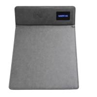 China Customised Logo Wireless Charging Leather Mouse Pad Smart Multifunction for sale