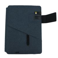 China Custom Print Logo Hardcover Soft Pu Leather Wireless Charging Notebook With Usb for sale