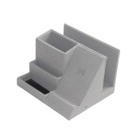 China Pu Leather Multifunction Desktop Organizer , Office Wireless Charger Pen Holder for sale