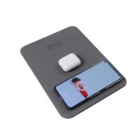 China Custom Printed Personalised Pu Leather Multifunction Mouse Pad Wireless Charging for sale