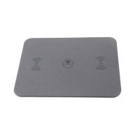 China Custom Printed Personalised Pu Leather Multifunction Mouse Pad Wireless Charging for sale