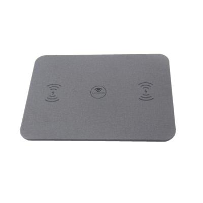 China Custom Printed Personalised Pu Leather Multifunction Mouse Pad Wireless Charging for sale