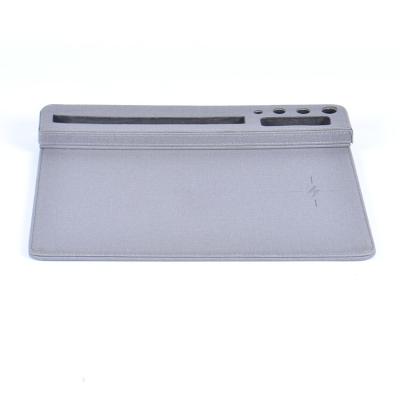 China Multifunctional Magnetic Wireless Charging Leather Mouse Pad Custom Printed Gifts for sale