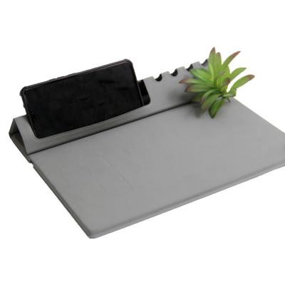China Water Resistant Super Thin Wireless Charging Leather Mouse Pad Custom Size Foldable for sale