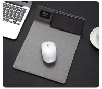 China Custom Logo Pu Leather Multifunctional Rgb Mouse Pad Fast Wireless Charging for sale