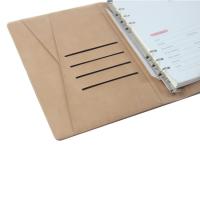 China Luxury Ring Binder Journal Powerbank Wireless Charging Notebook Usb Pu Leather for sale