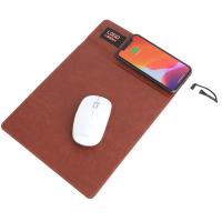 China Rectangle Leather Multifunction Wireless Charging Mouse Pad Usb Smart Fast Charger for sale