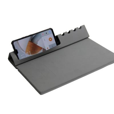 China Folding Multifunctional Pu Leather Fast Wireless Charging Mouse Pad Custom Logo for sale