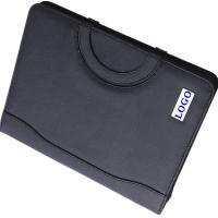 China Waterproof PU Leather Laptop Briefcase 15.6 Inch Business Lawyer Document Organizer with Wireless Charging for sale
