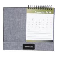 China Custom PU Leather Wireless Charger Desk Calendar 365 Day with Custom Logo for sale