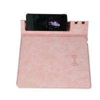 China Wholesale High Quality Customized Logo Pu Leather Wholesale Folding Smart Multifunction Wireless Charging Mouse P for sale