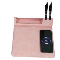 China Wholesale High Quality Customized Logo Pu Leather Wholesale Folding Smart Multifunction Wireless Charging Mouse P for sale