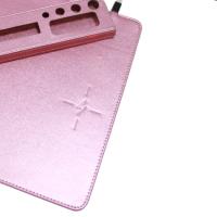 China Promotional Custom Multifunctional Super Thin Chargeable Rgb Led Luminous Wireless Charging Leather Mouse Pad for sale