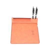 China Personalized  Customized Logo Pu Leather Multifunctional Water Proof Smart Foldable Wireless Charging Mouse Pad for sale