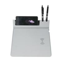 China Manufacturers Customized High Quality Multifunctional Foldable Magnetic Wireless Charging Leather Mouse Pad for sale