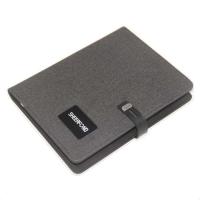 China Customized Printing A5 Pu Leather Softcover Luxurious Business Travelers Wireless Charging Notebook for sale