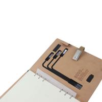 China Customized Multifunctional Business Hardcover Smart Powerbank Pu Loose Leaf Wireless Charging Notebook for sale