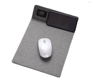 China Office Usage Wireless Charging Mouse Pad With Custom LED Logo for sale