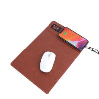 China Office Usage Wireless Charging Mouse Pad With Custom LED Logo for sale