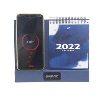 China Multipurpose Leather Wireless Charging Calendar Waterproof With Phone Holder for sale
