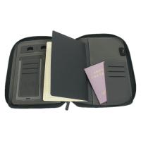 China Durable PU Business Multifunctional Wireless Charging Notebook With Powerbank And USB for sale