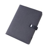 China Customized PU Leather A5 Power Bank Notebook With Mobile Phone Holder for sale