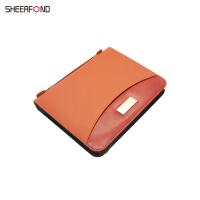 China A5 PU Leather Wireless Charging Power Bank Notebook Waterproof Zipper Business Gift 5000mAh for sale